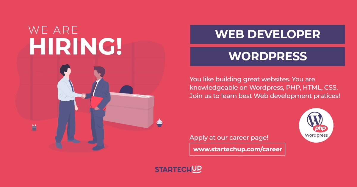 Startechup Is Looking For Experienced Wordpress Web Developers 0410